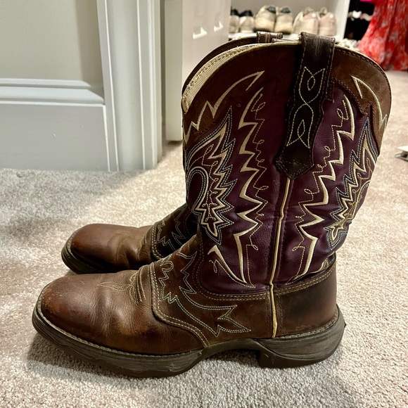 Durango | Shoes | Durango Brown And Purple Western Boots | Poshmark
